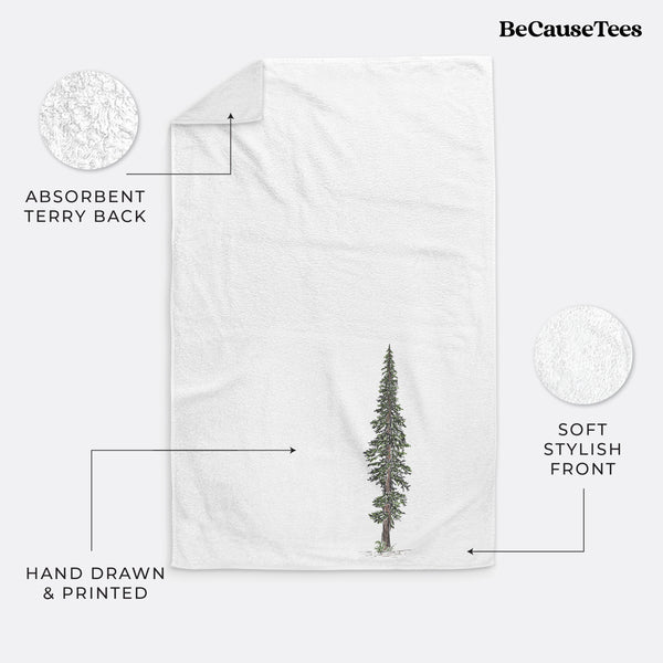 Lone Redwood Premium Hand Towel - Because Tees